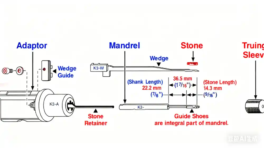 Replace Sunnen K3 Stone |Honing Mandrel|Truing Sleeve|Adater