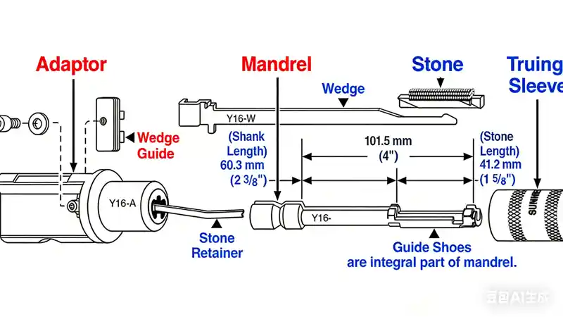 Replace Sunnen Y16 Honing Stone|Keyway Y16 Honing Mandrel